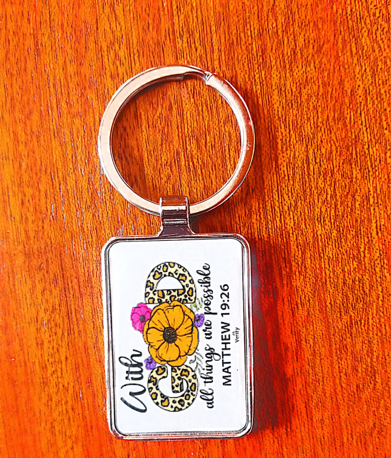 KEYRING With God (2 SIDED)