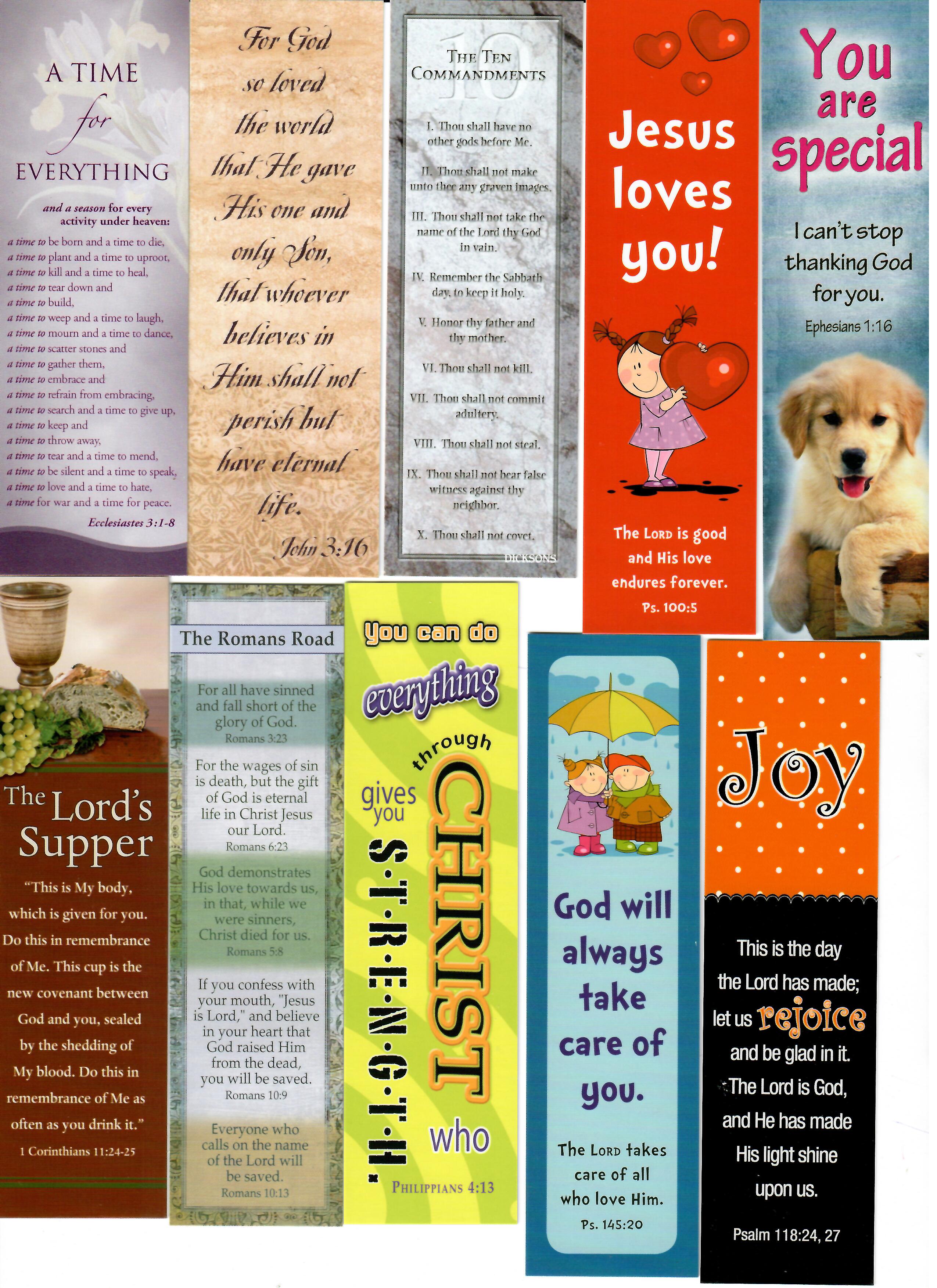BOOKMARKS SET 10 PCS - PACK
